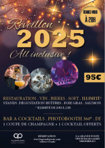 Réveillon 2025 - la grande poste "espace improbable" Bordeaux